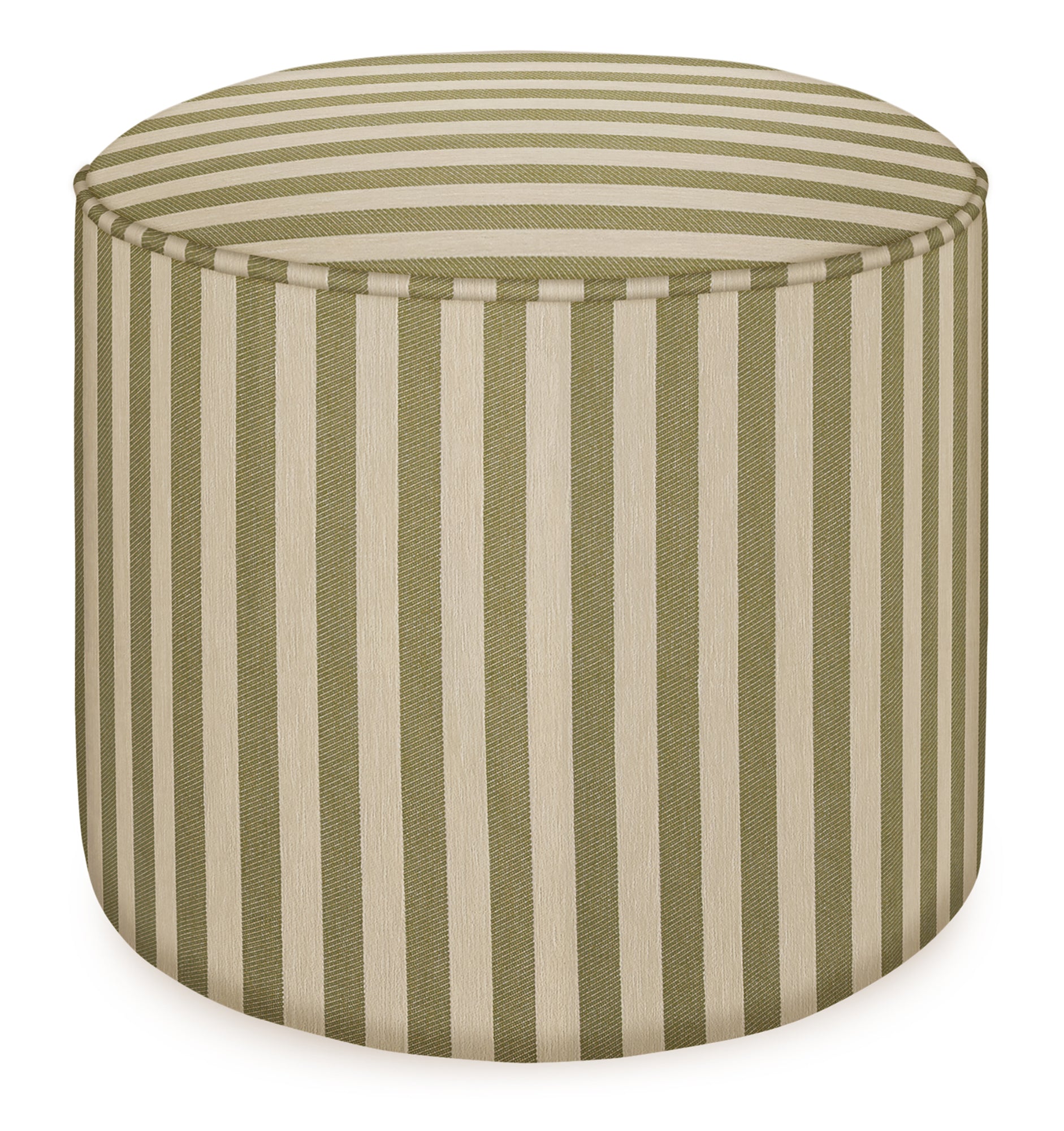 Pouf Jackie Olive & Ecru – Palais Sustainable Luxury