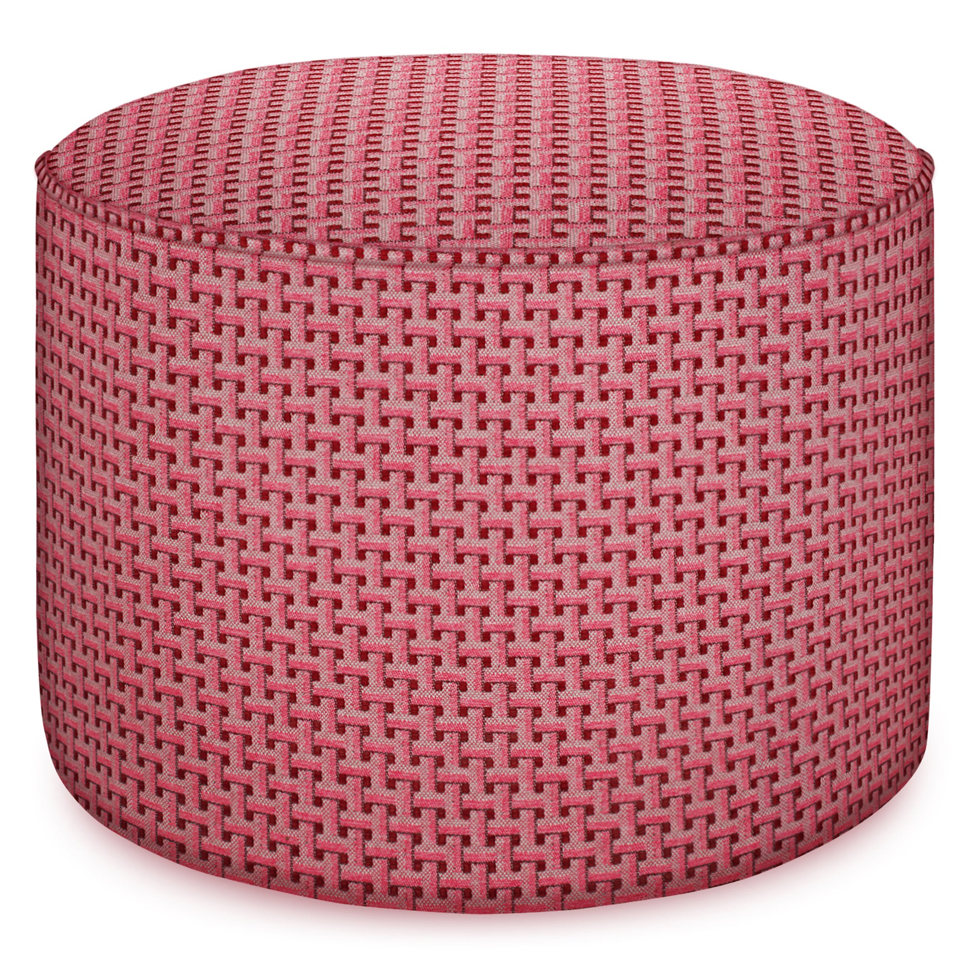 Pouf Janis Bordeaux & Pink – Palais Sustainable Luxury